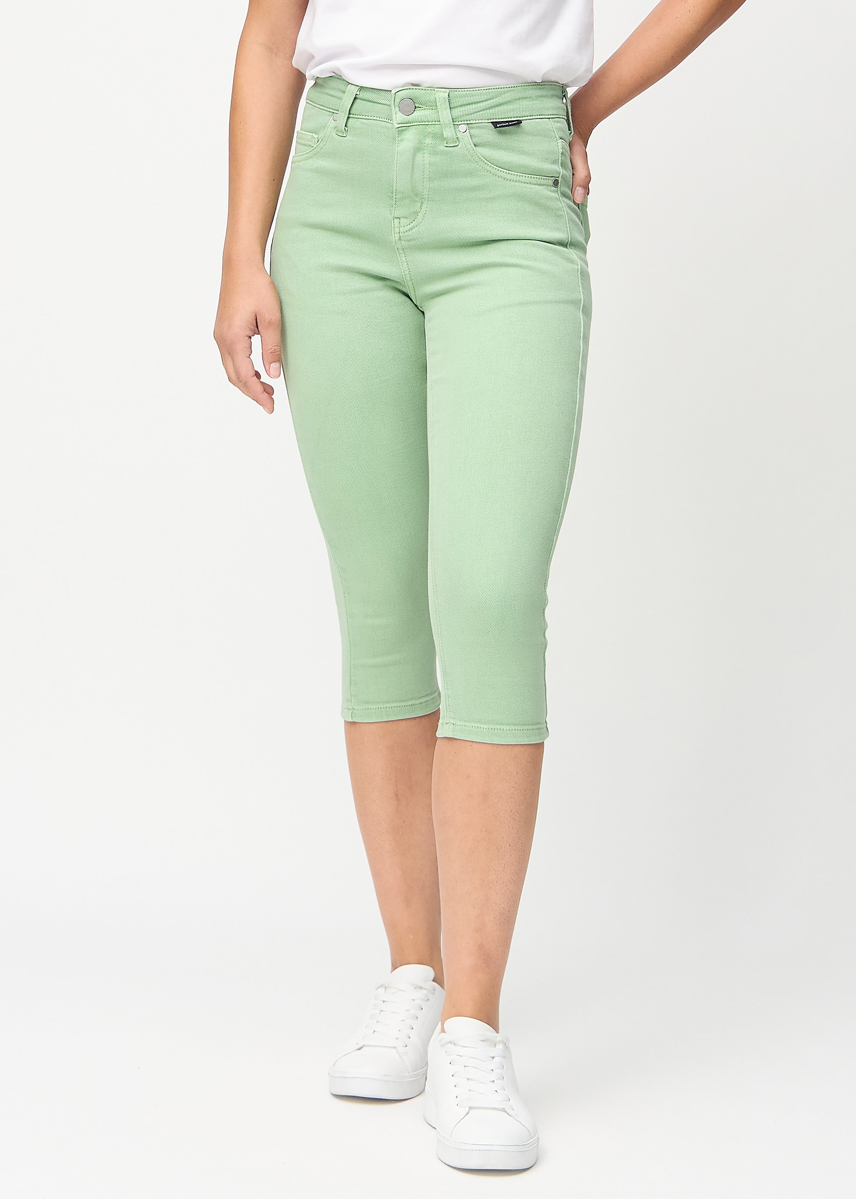 Mints™ Skinny Pastel Capris - Lysegrøn - Dame | Perfect Jeans
